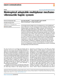 Bioinspired adaptable multiplanar mechano-vibrotactile haptic system ...